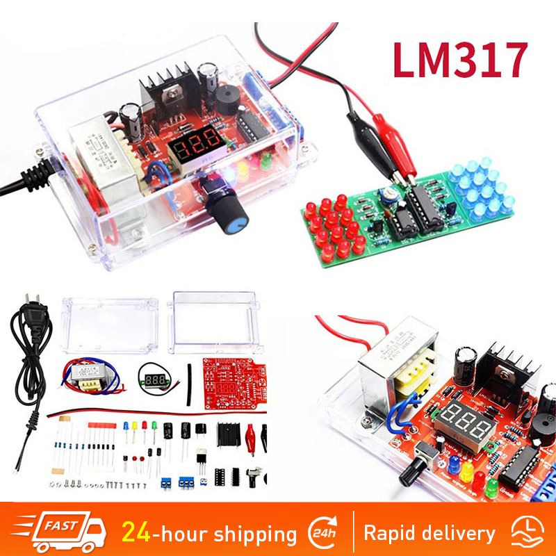 LM317 Adjustable Power Supply DIY Electronic Kit Regulated Voltage PCB ...