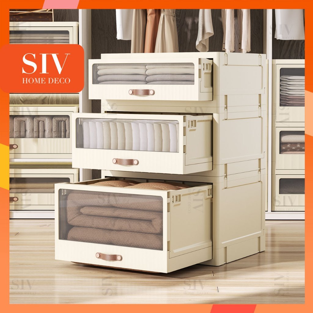 SIV Foldable Drawer Cabinet Folding Storage Box Collapsible Organizer ...