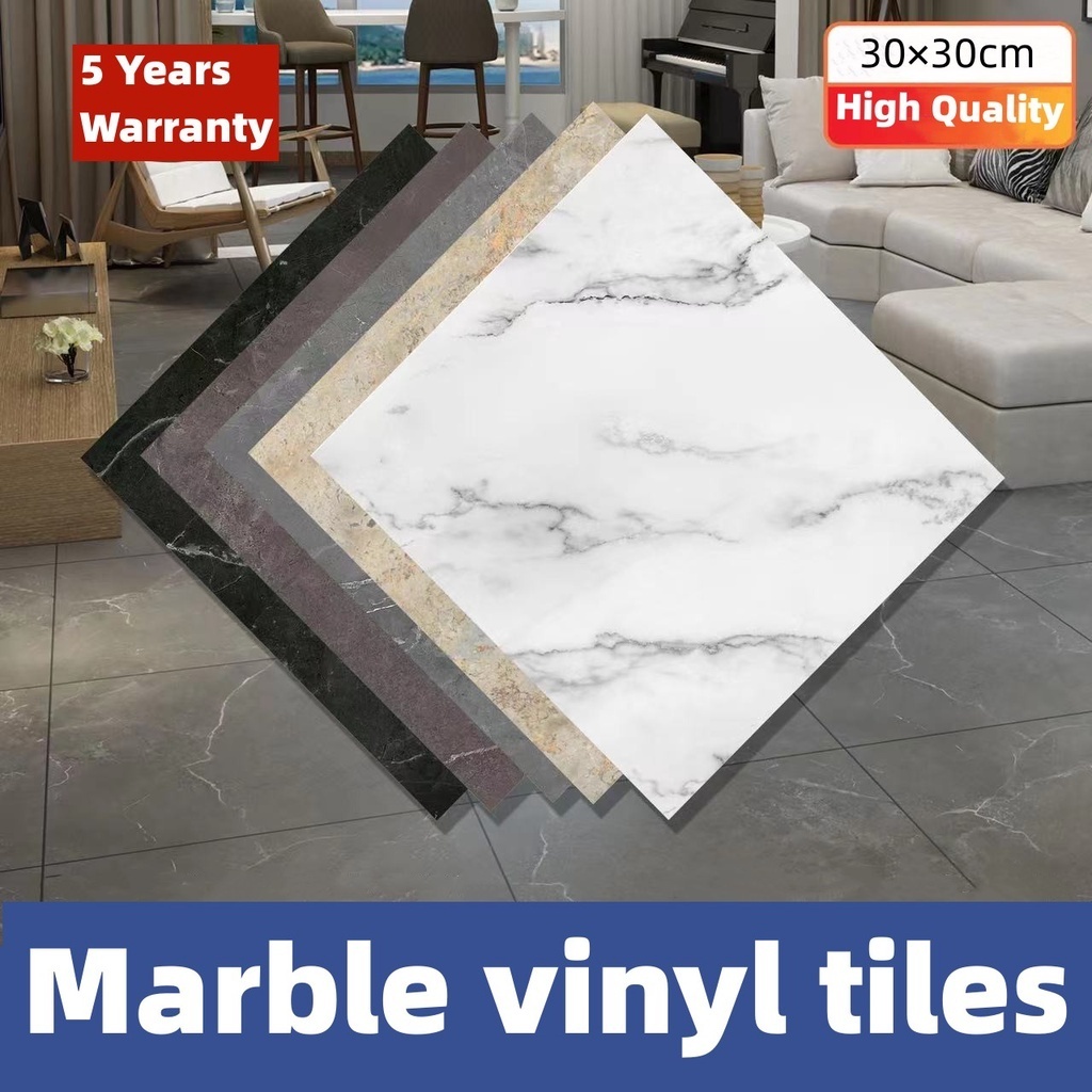 30x30 Vinyl tiles Flooring self adhesive Marble Floor Stickers Self ...