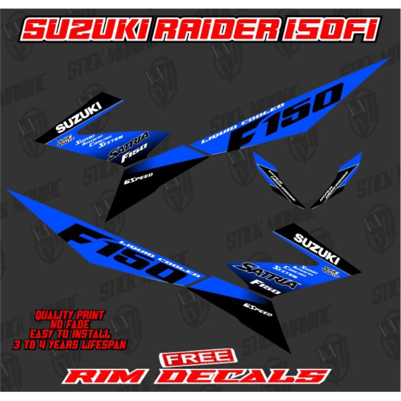 Suzuki Raider 150FI decals stickers, laminated | Shopee Philippines