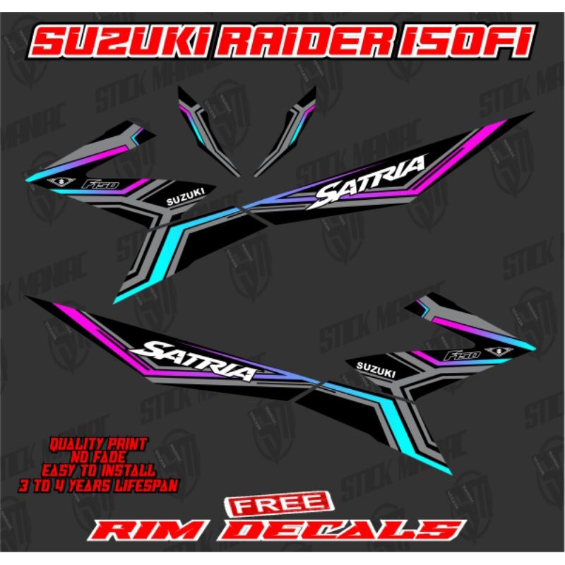 Suzuki Raider 150FI decals stickers, laminated | Shopee Philippines