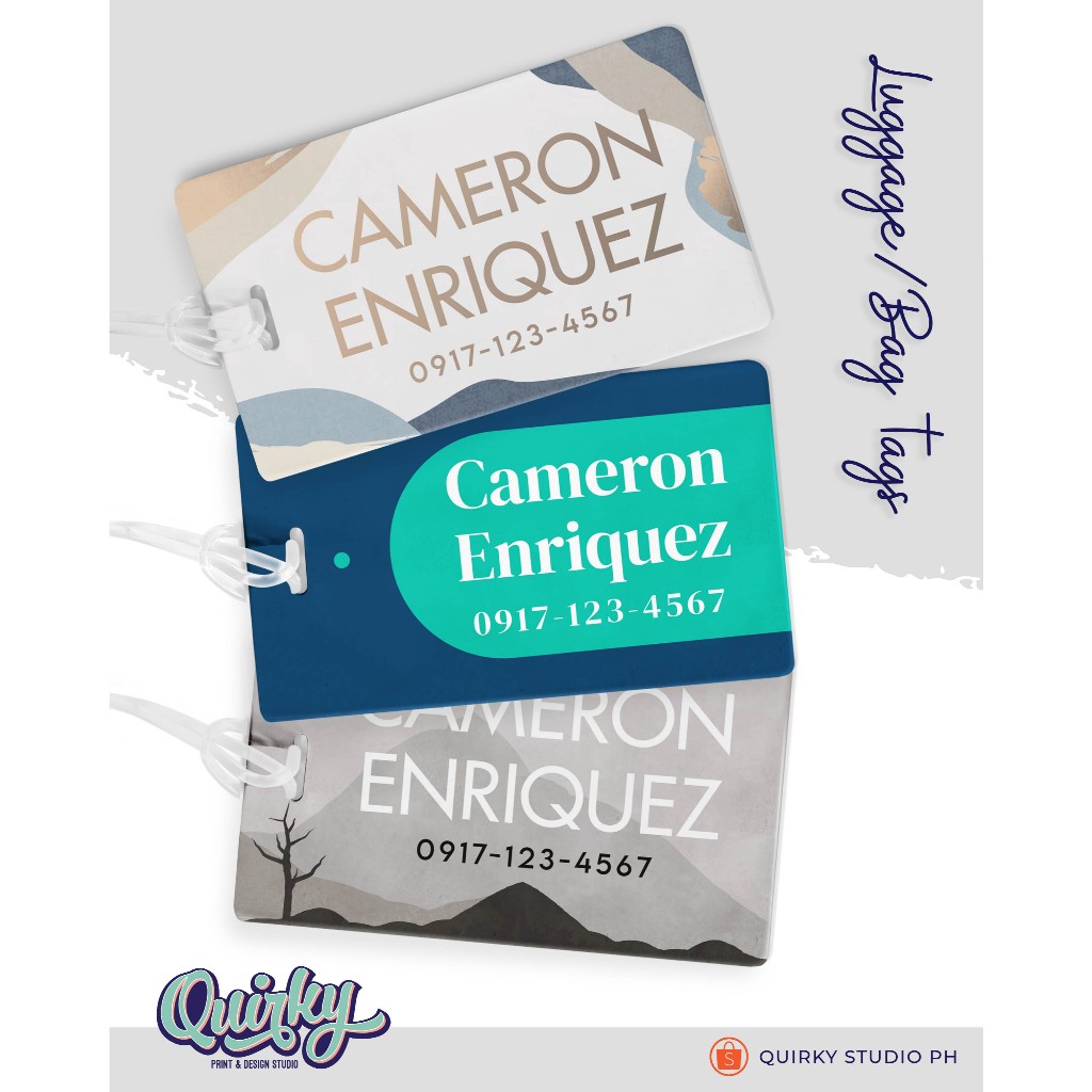 Personalized Bag Tag, Luggage Tag for School & Travel - Mixed Designs ...