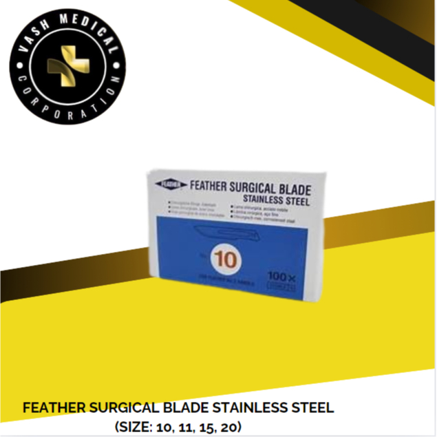 FEATHER SURGICAL BLADE STAINLESS STEEL (SIZE: 10, 11, 15, 20) | Shopee ...