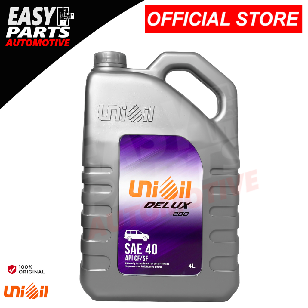 unioil Delux 200 API CF/SF SAE40 Monograde Oil 4L | Shopee Philippines