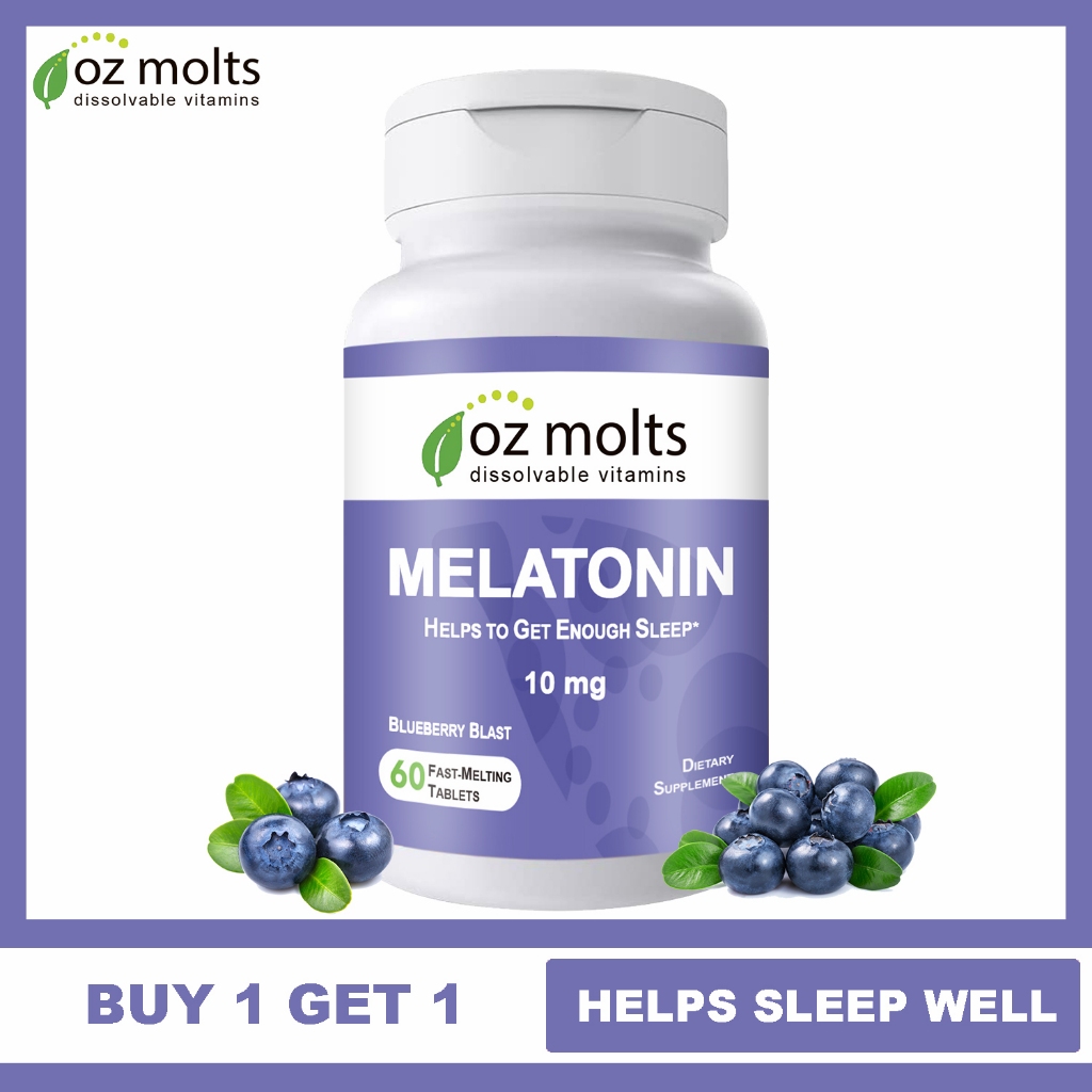 Ozmolts Melatonin Improve Sleep Chewable Sleep Aid Supplement Anti ...