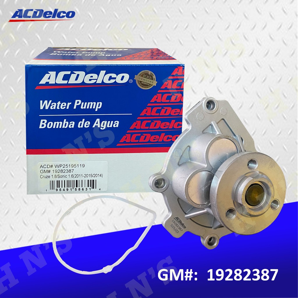 ACDelco Water Pump for Chevrolet Cruze 1.8 Sonic 1.6 ( PN: 19282387 ...