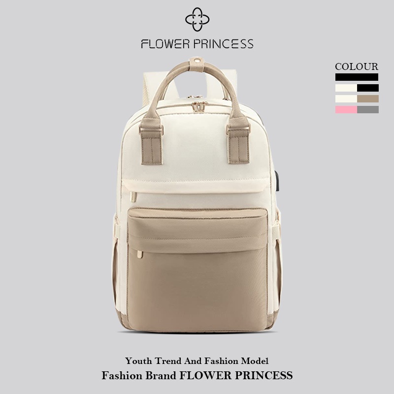 Fashion Nylon Waterproof Laptop Backpack 16 inch with USB Port Large ...