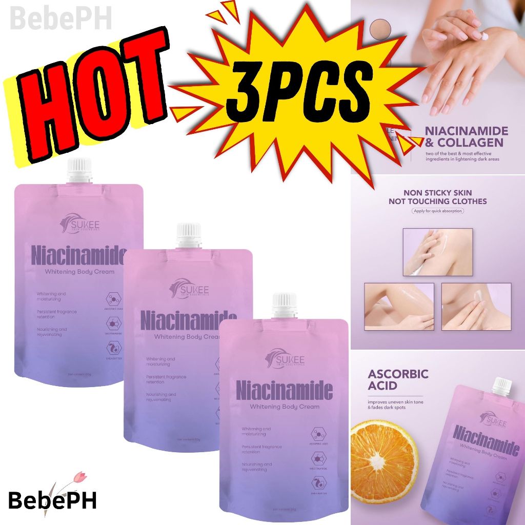 bebe.ph [HOT! 3PCS] Original SUKEE Niacinamide Whitening Body Cream 60g ...