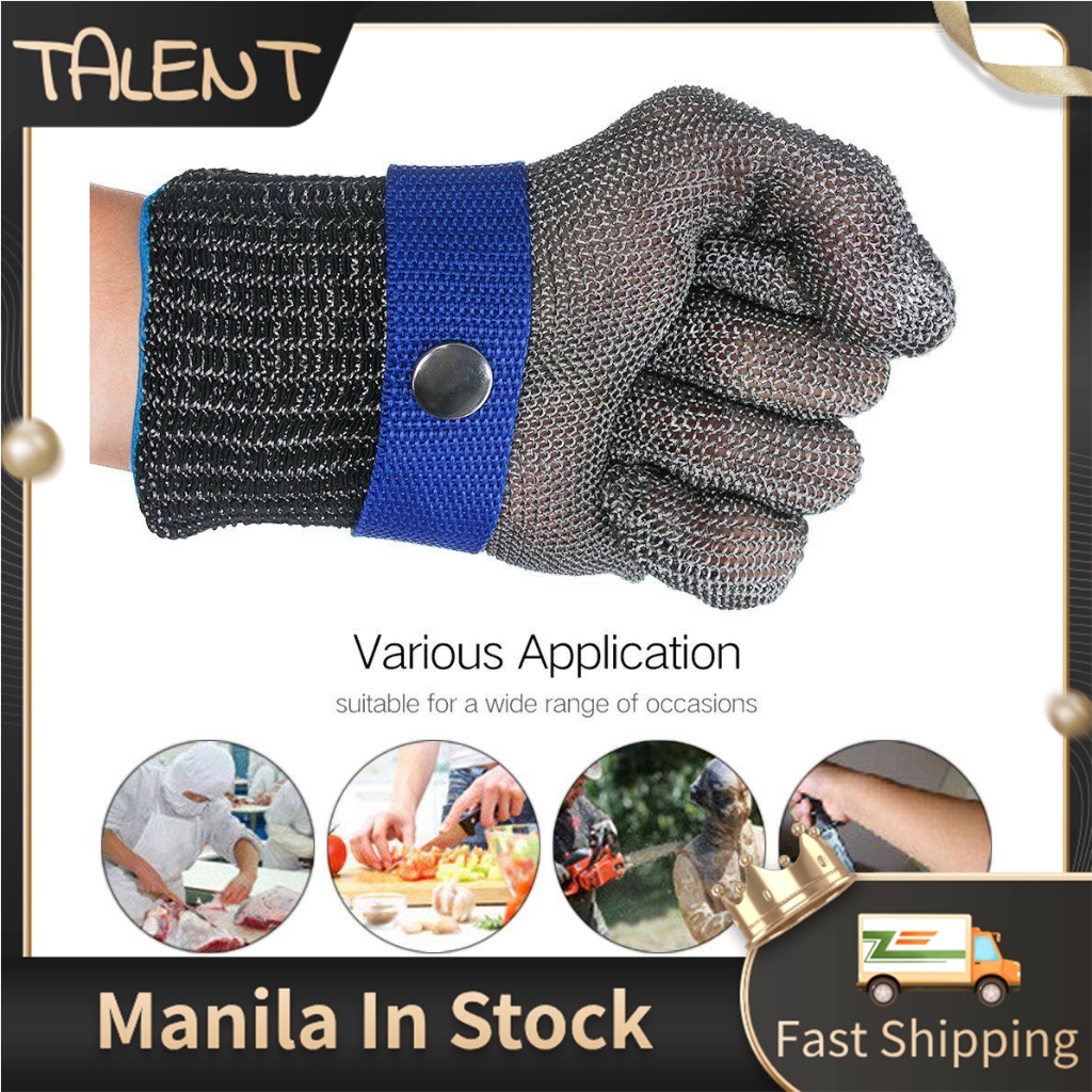 Cut Resistant Stainless Steel Gloves Working Safety Gloves Metal Mesh ...