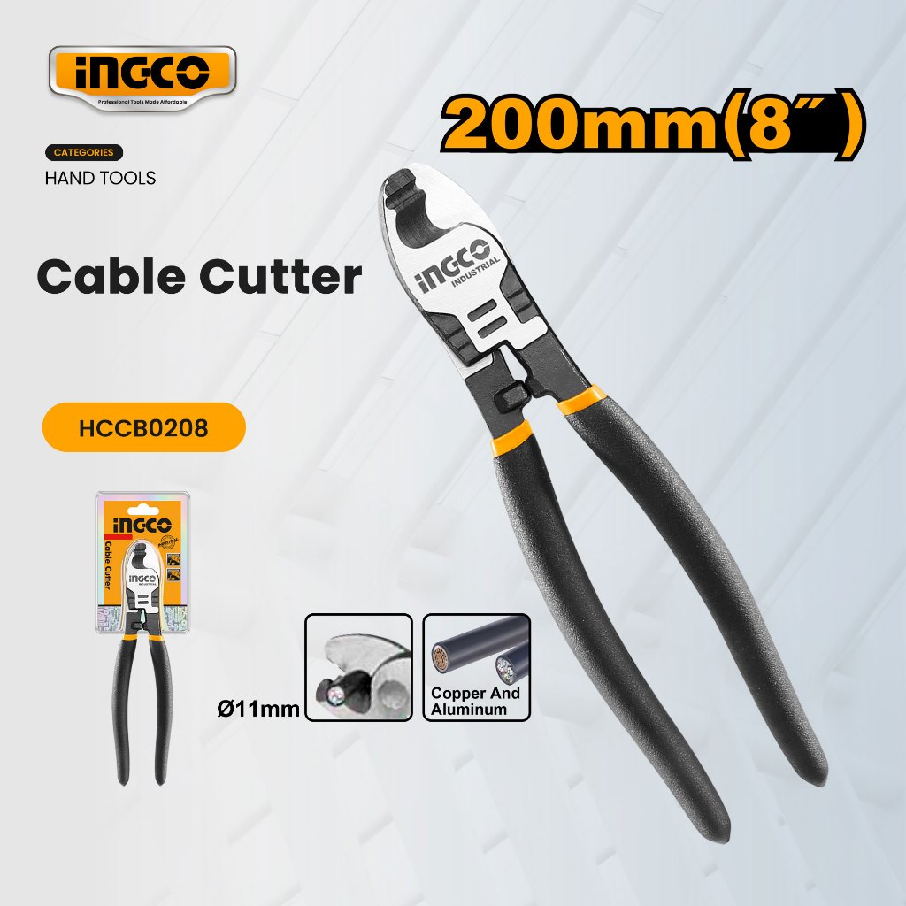 Ingco 8-Inch Industrial Cable Cutter for Cutting Copper and Aluminum ...