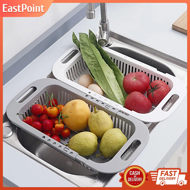 Kitchen Sink Drain Basket Washing Basket Fruit Vegetable Storage Basket ...