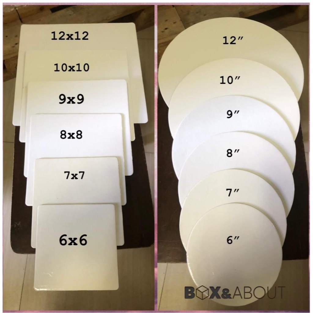 Cake board / Pastry board 6, 7, 8 , 9 10, 10*10 12*12 10*14 12*16 ...
