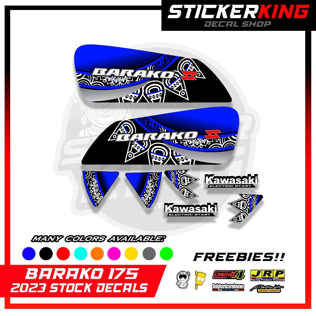 BARAKO 175 NEW DESIGN STOCK DECALS WITH FREEBIES | Shopee Philippines