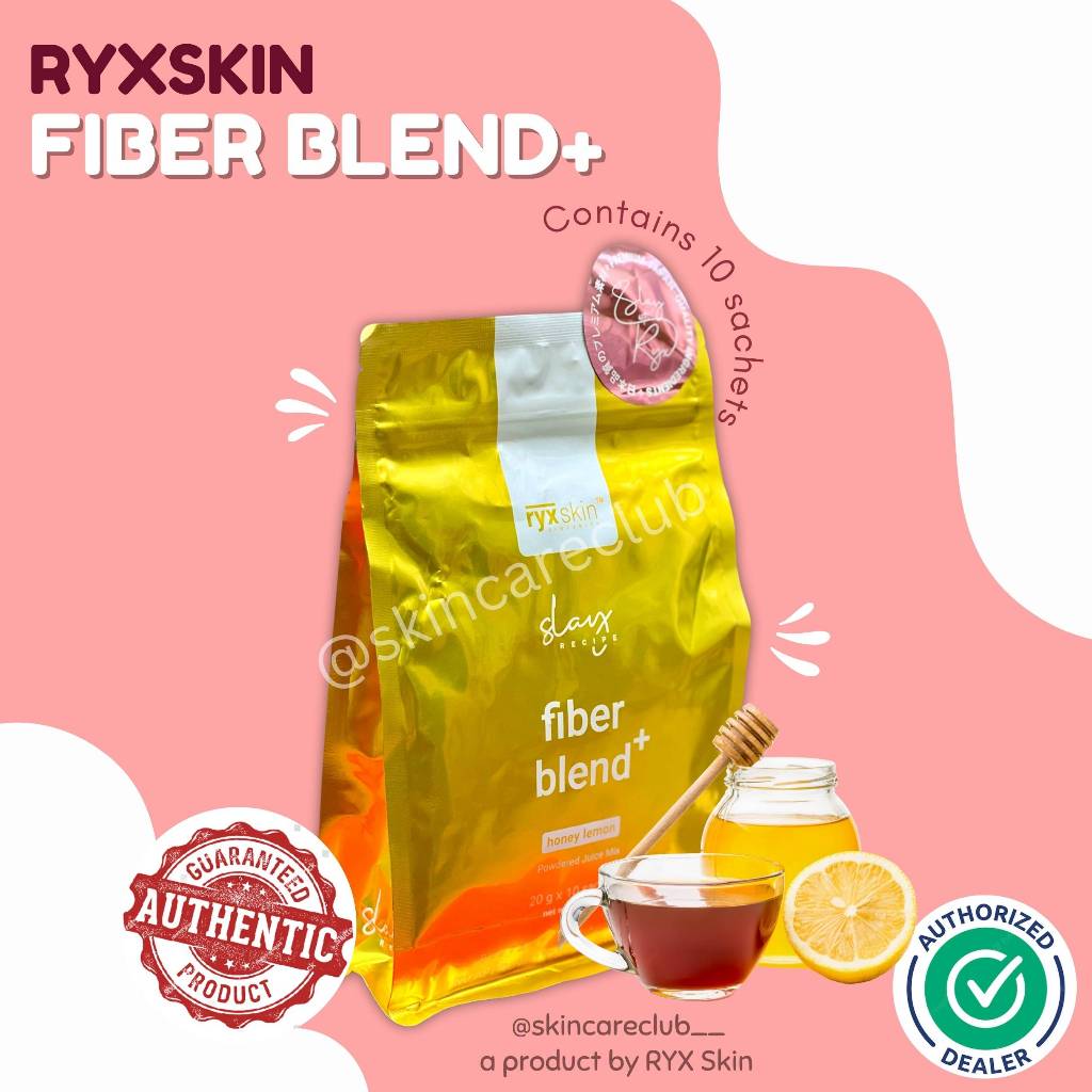 FIBER BLEND+ | HONEY LEMON POWDERED JUICE DRINK | 10 SACHETS | RYX SKIN ...