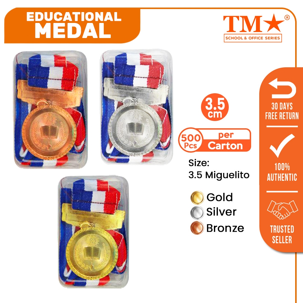 TM 500 pcs Educational Medal 3.5cm Miguelito (MED-35) | Shopee Philippines