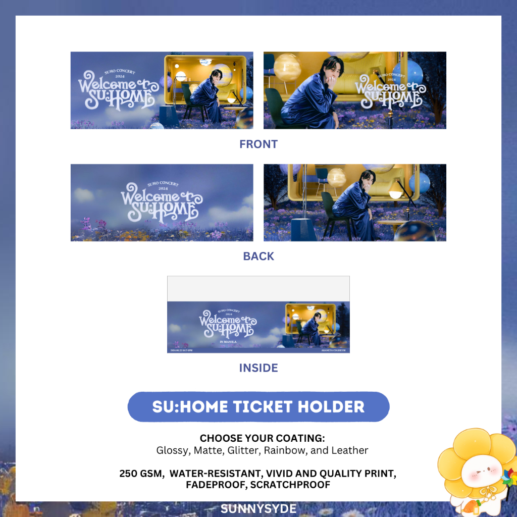 EXO SUHO Ticket Holder Envelope for 2024 Concert Asia Tour in Manila ...