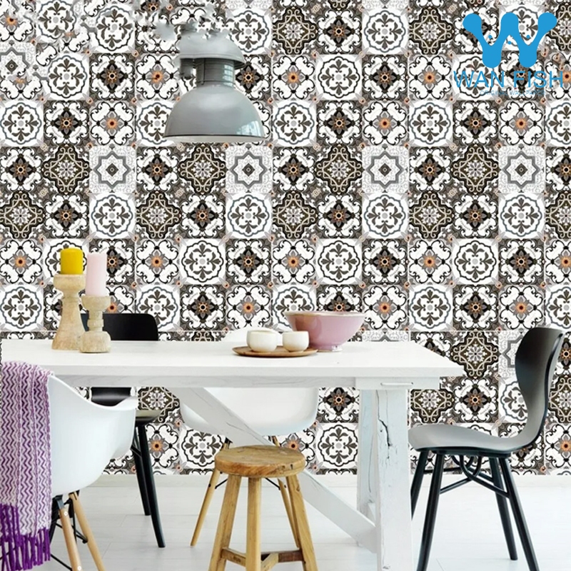 WANFISH kitchen wallpaper 10mx45cm waterproof pvc wall decor sticker ...
