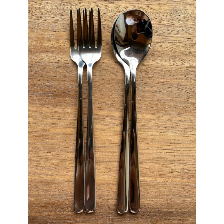 PANGCUCINA Thickened Stainless High Quality Korean Style Spoon/Fork ...