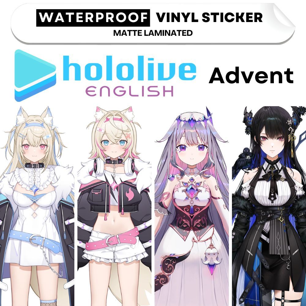 Waterproof VINYL STICKER — HOLOLIVE Advent 4.5 inches Waterproof ...