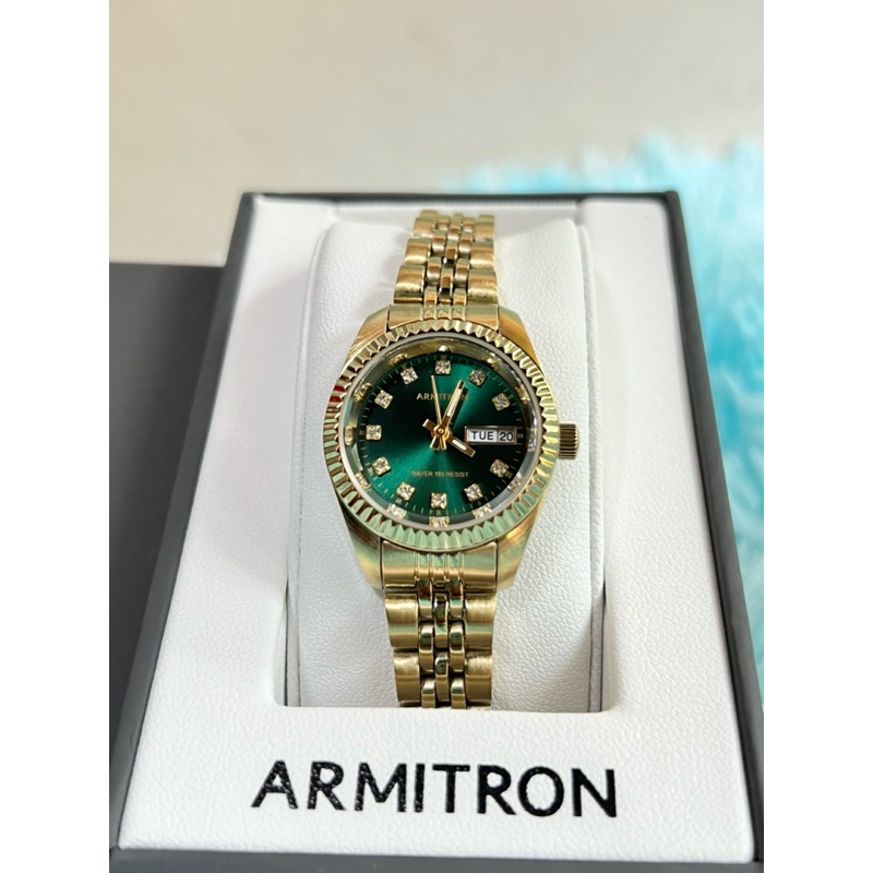 Armitron Authentic/Original Women's Day/Date Crystal Accented Dial ...