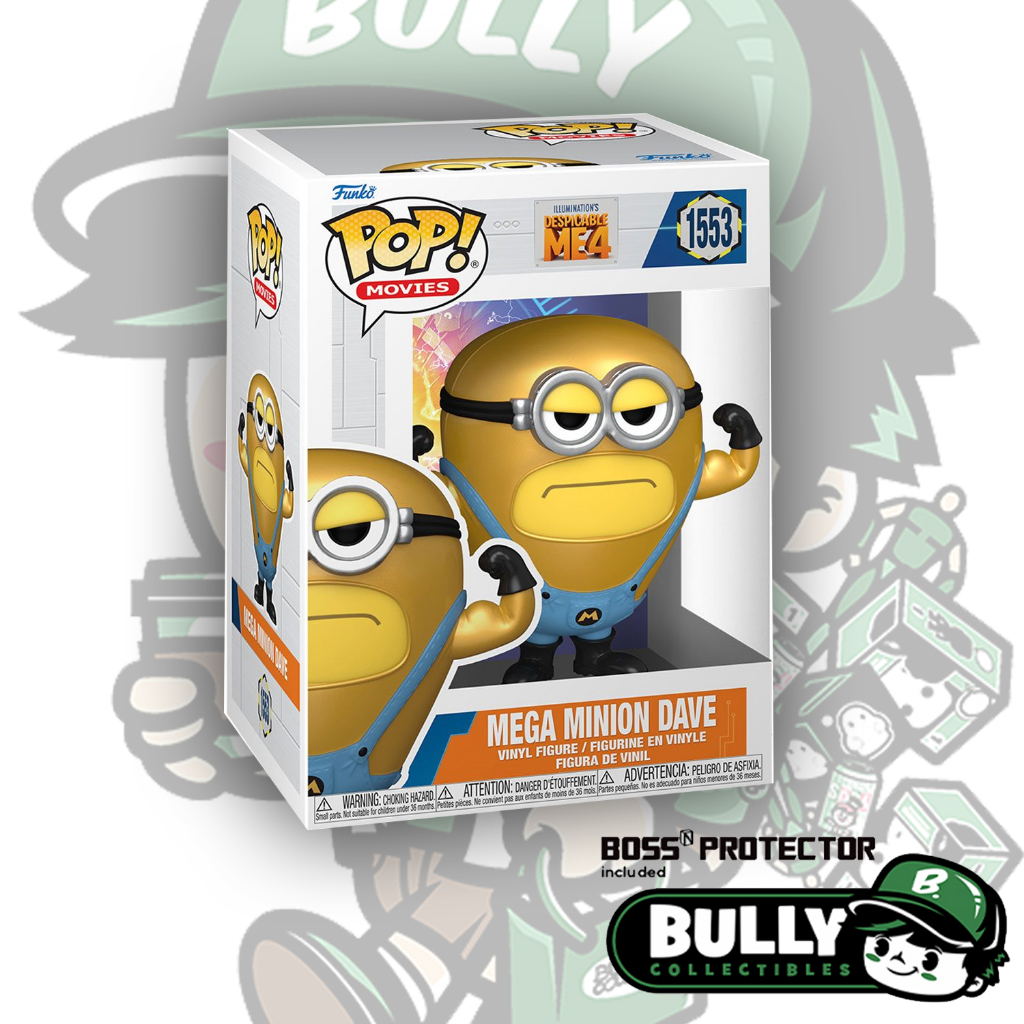 Funko POP Movies: Despicable Me 4 - Mega Minion Dave 1553 With Boss ...