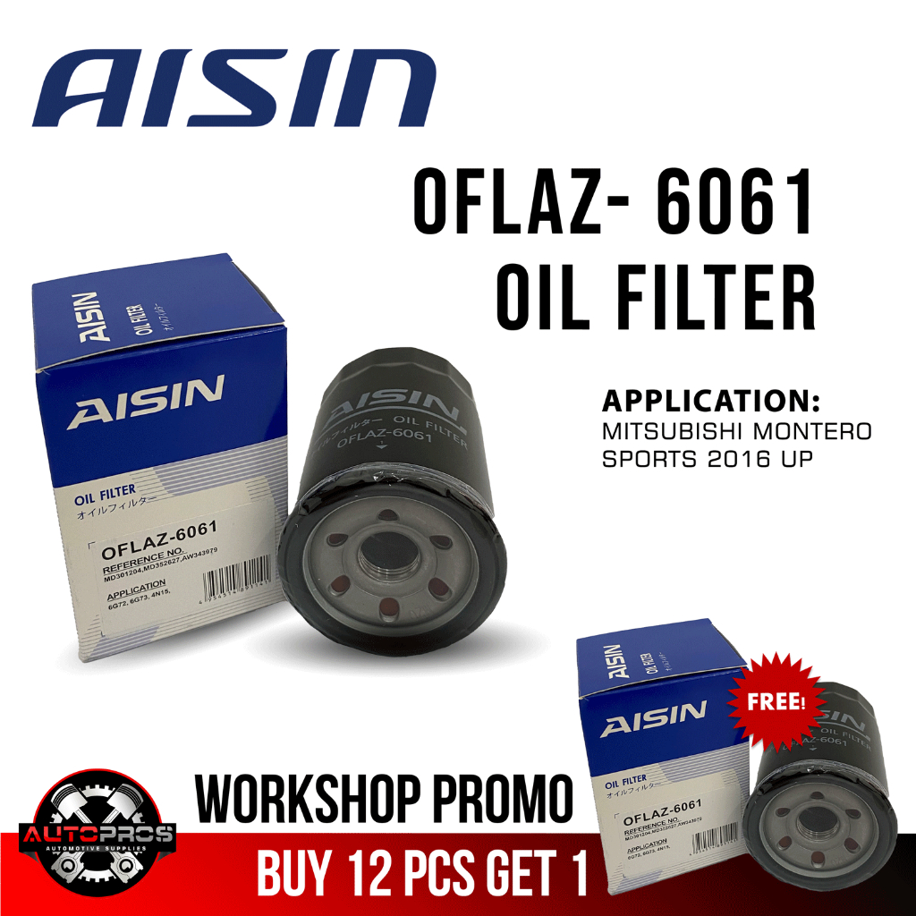 AISIN Oil Filter for Mitsubishi Montero Gen 3, Strada, L300 4N14 ...