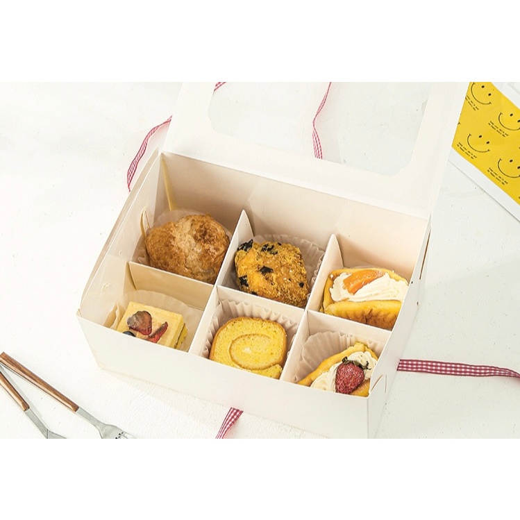 10pcs mini cake box with divider muffin cupcake box with divider for ...