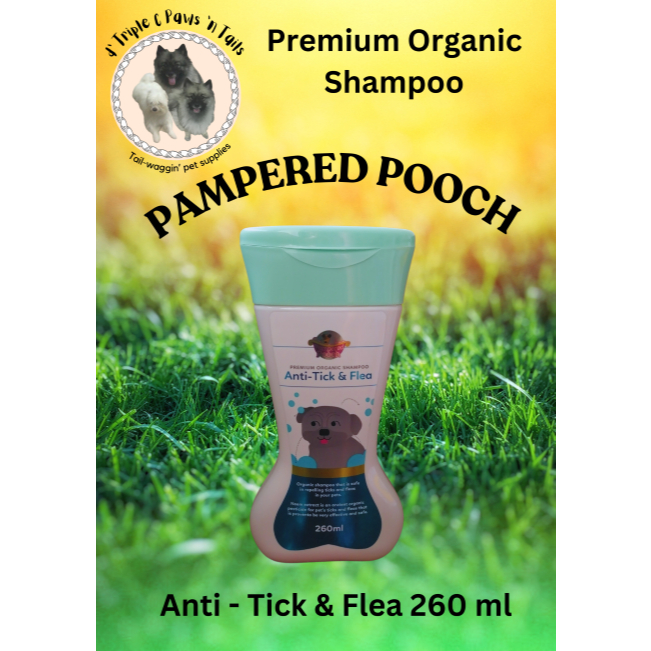 Pampered Pooch Anti – Tick & Flea Premium Organic Shampoo 260ml ...