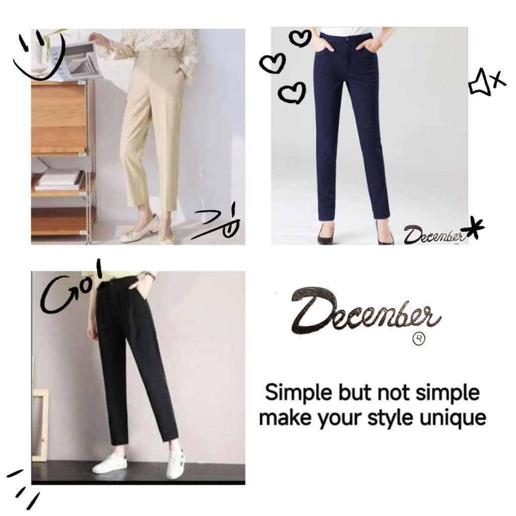 New 2023 Mid Waist slocks Trousers Good For School and office Suits For ...