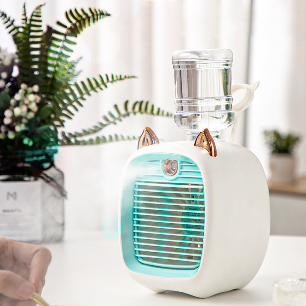 Little Fox Cold Fan Spray Fan Cooler Air Conditioner USB Battery Type ...