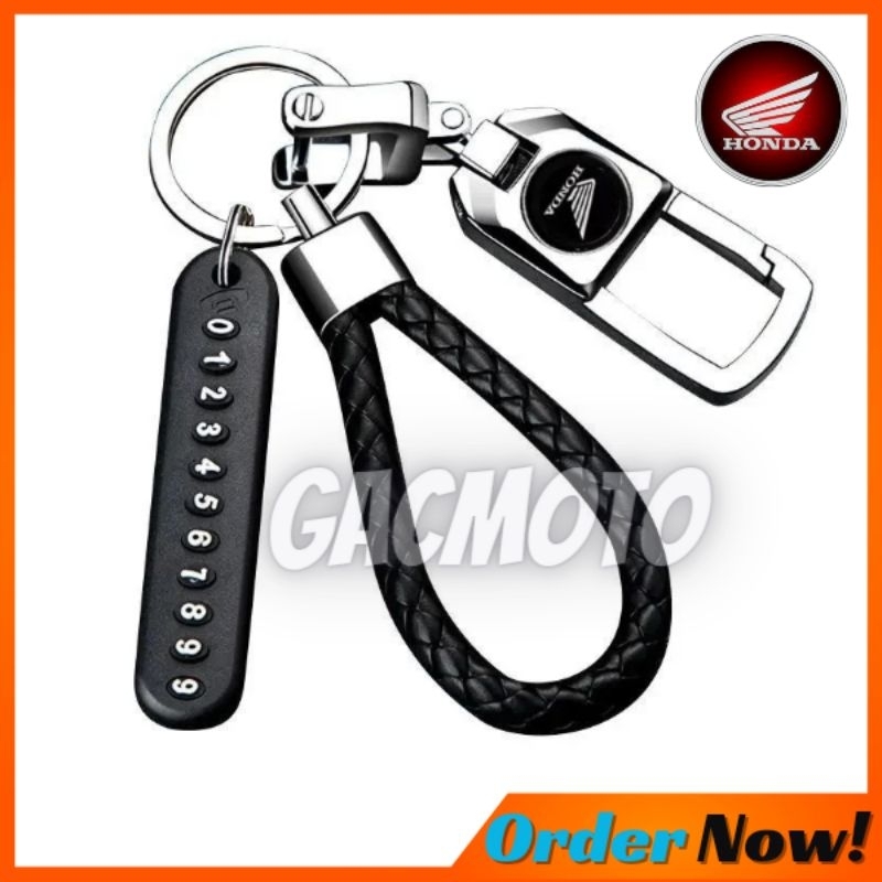 Heavy Duty Keychain Stainless steel Rustproof for Honda Motorcycle Key ...