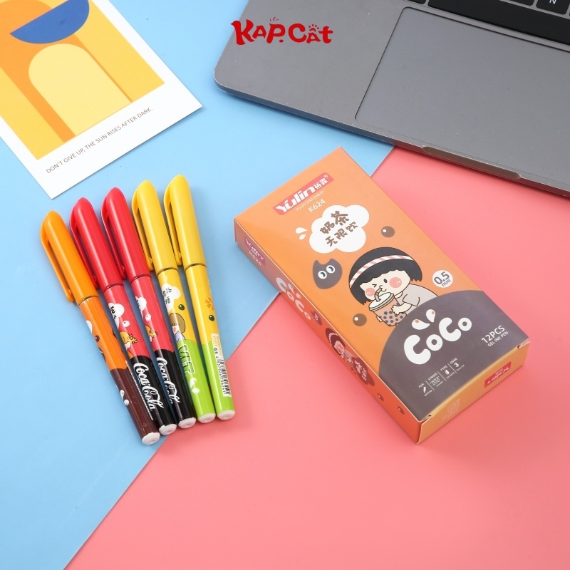 KAP.CAT YULIN K624 GEL PEN 12PCS SCHOOL SUPPLIES/GIVEAWAYS | Shopee ...
