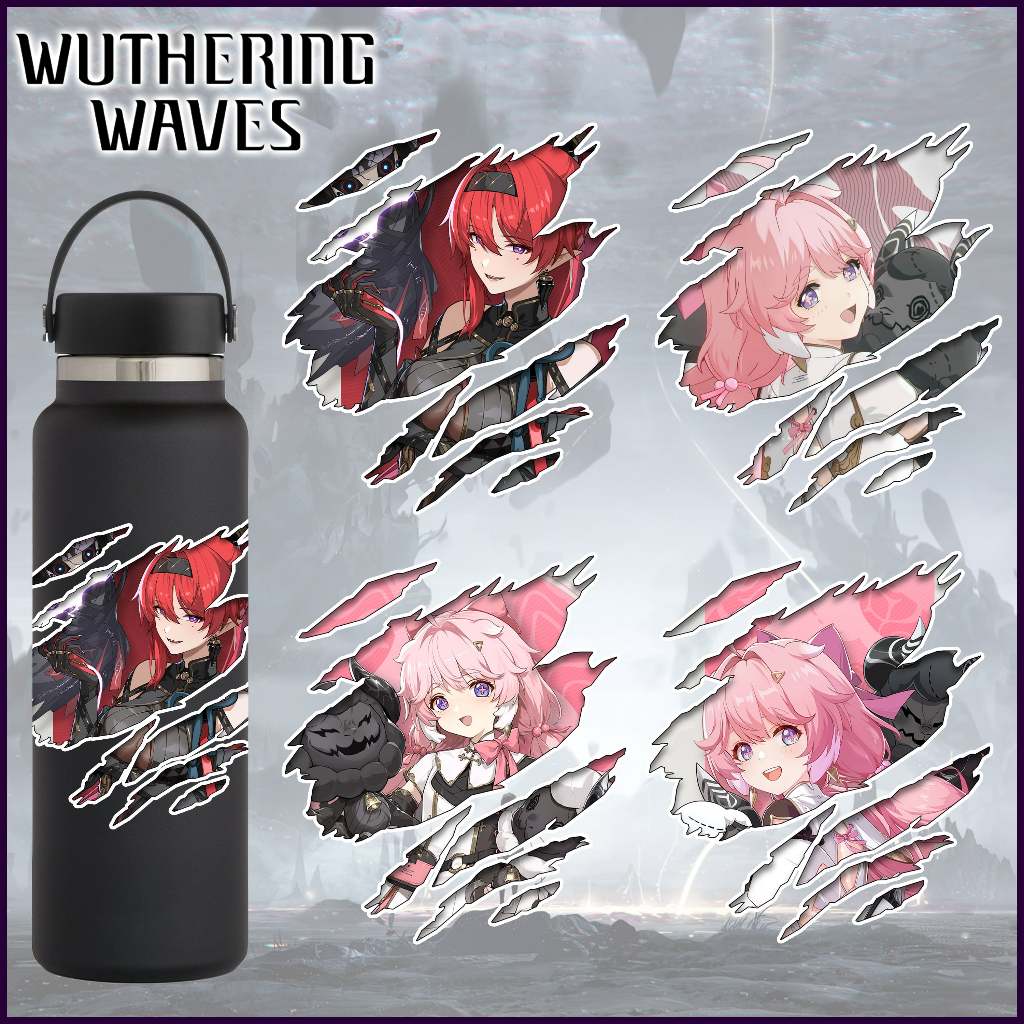 Wuthering Waves Scratch Characters Sticker | Laminated WaterProof ...