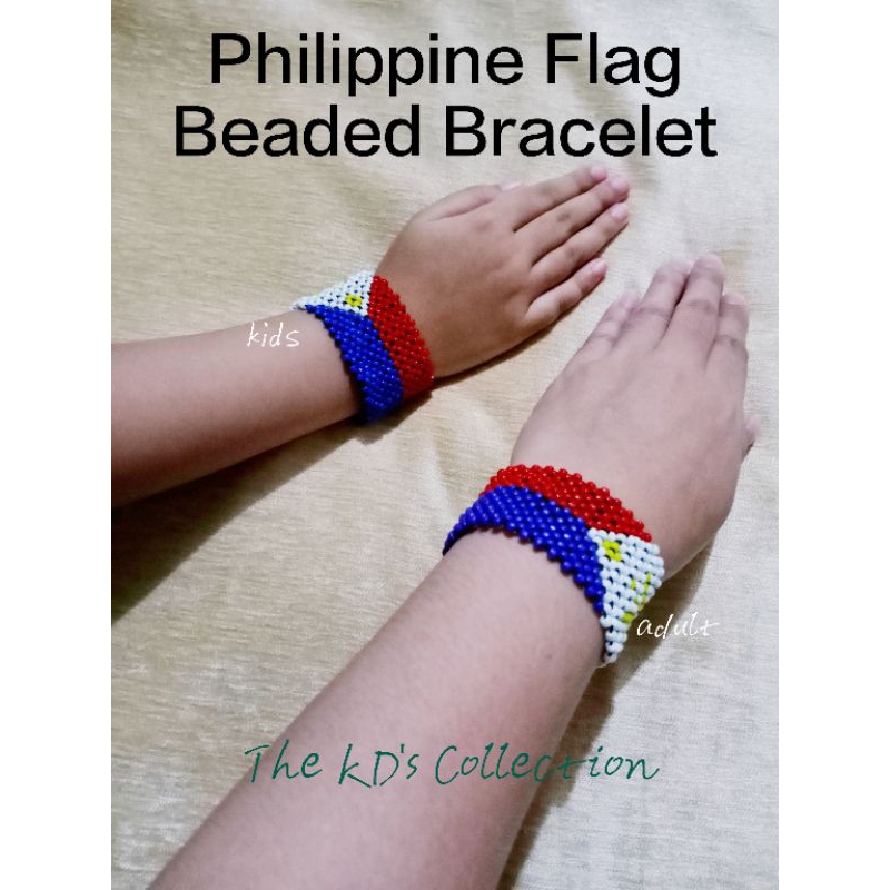 Philippine Flag Inspired Beaded Bracelet | Shopee Philippines