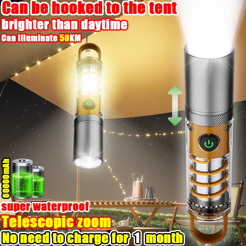 [telescopic zoom]Super Bright LED flashlight rechargeabl waterproof ...
