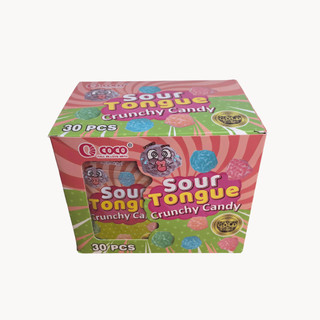 COCO Sour Tongue Crunchy Candy 30's Per Box | Sour&Sweet | Colorful ...