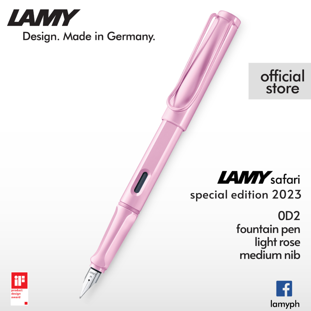 LAMY Safari Fountain Pen Special Edition 2023 | Medium Nib | Light Rose ...
