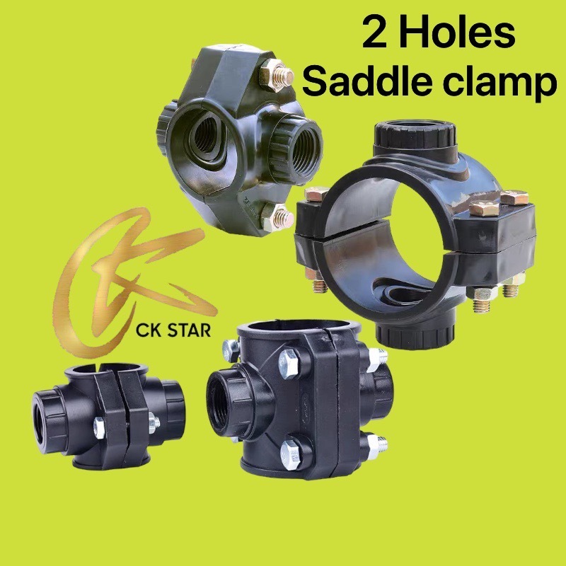 PE Compression 2 Holes saddle clamp 20mm/25mm/32mm/40mm/50mm/63mm | Shopee Philippines
