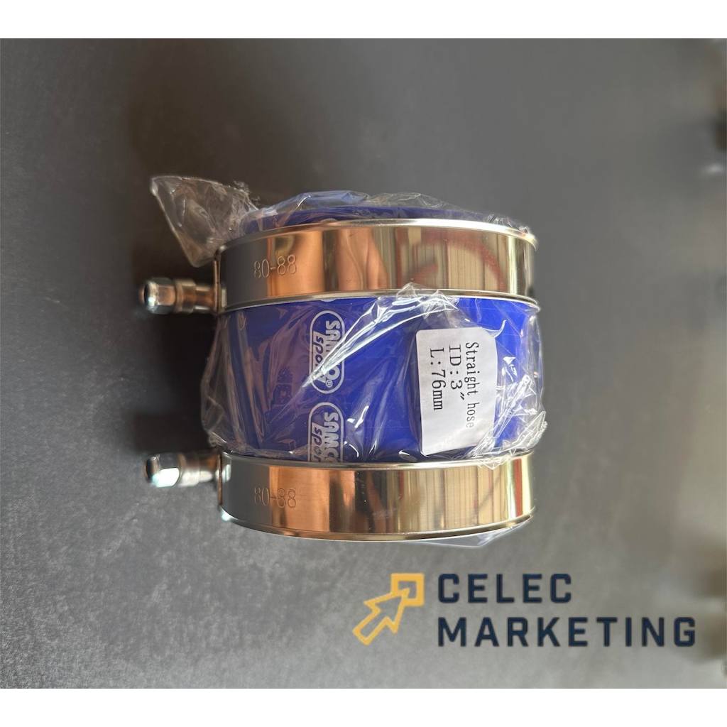 (Samco) Hose Straight Coupler Reducer with T-Bolt Clamp Stainless 1.5 ...