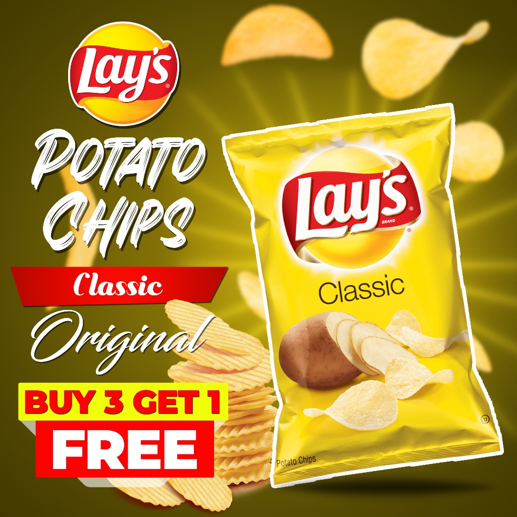 Lays Classic Original Flavour Buy 3 Get 1 Free | Shopee Philippines