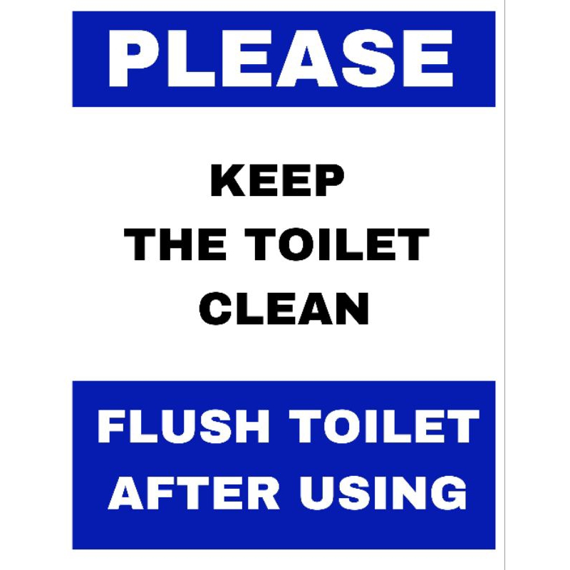 Comfort Room Signage| Bathroom Signage| Laminated| Please Keep the ...