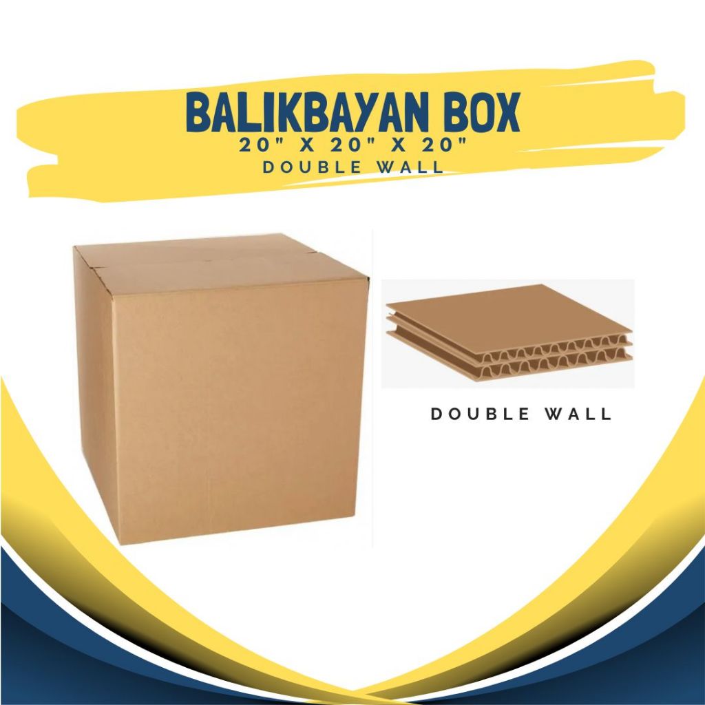 Balikbayan Box Double wall (1pc) Corrugated box carton Boxes | Shopee ...