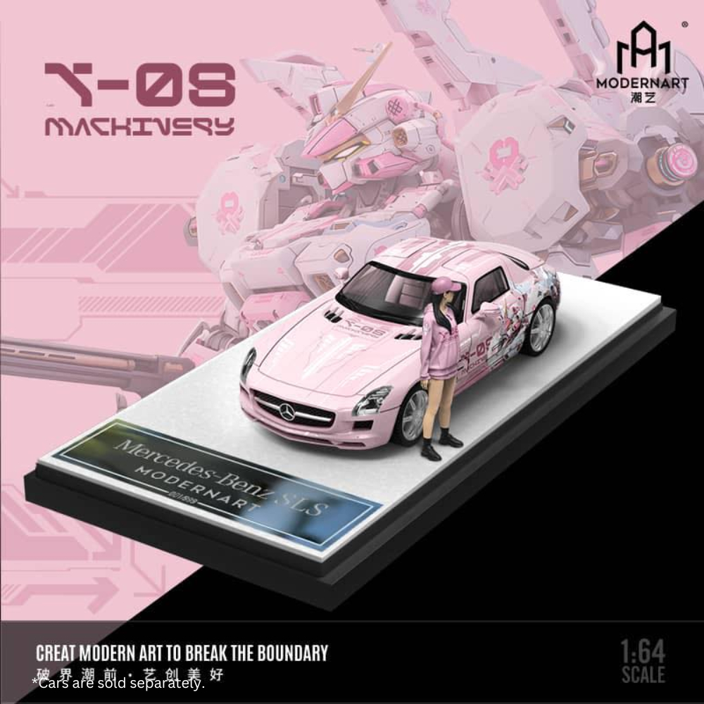 Time Micro 1/64 Scale Mercedes SLS AMG Cartoon Pink Die-cast Car w ...