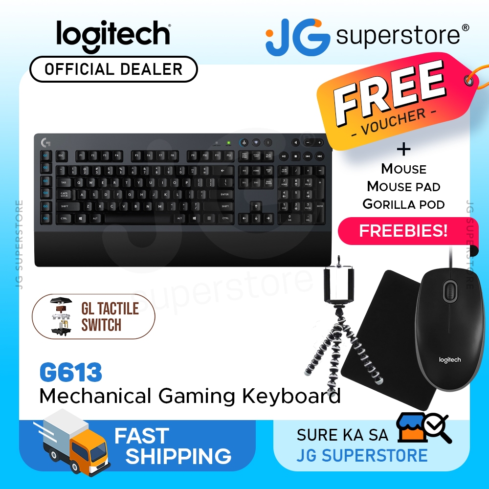 Logitech G613 Wireless Mechanical Gaming Keyboard (Romer-G Tactile ...