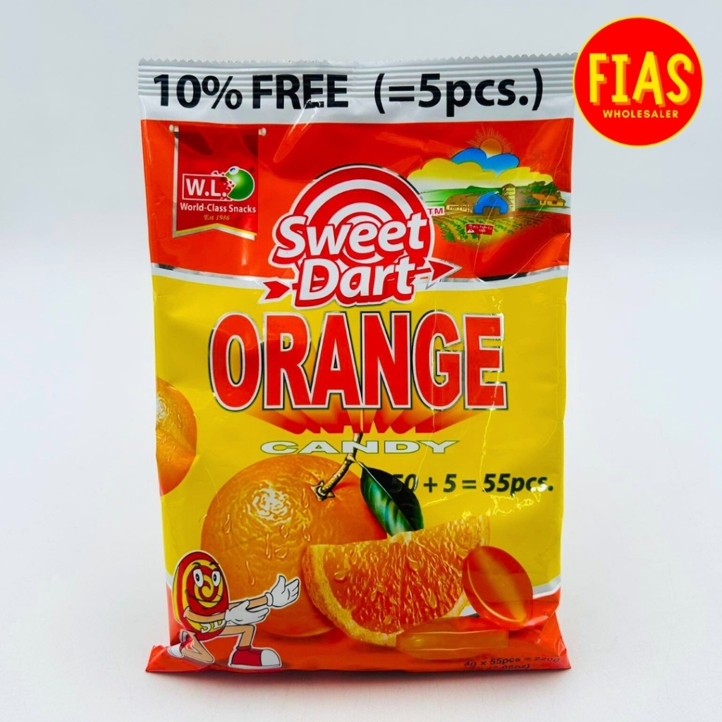 55 pcs Sweet Dart Orange Candy | Shopee Philippines