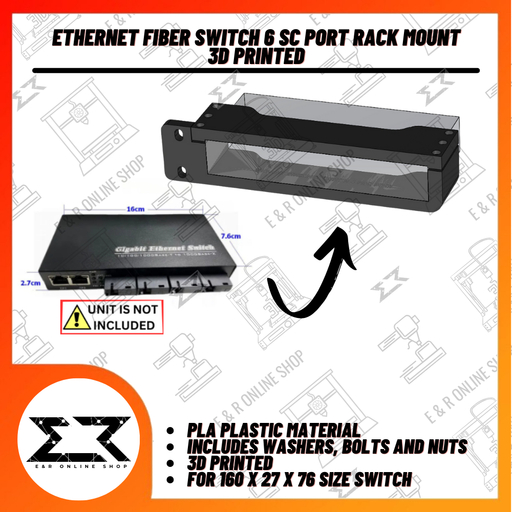 Gigabit Ethernet Switch 4 Fiber Port Rack Mount 3D Printed | Shopee ...