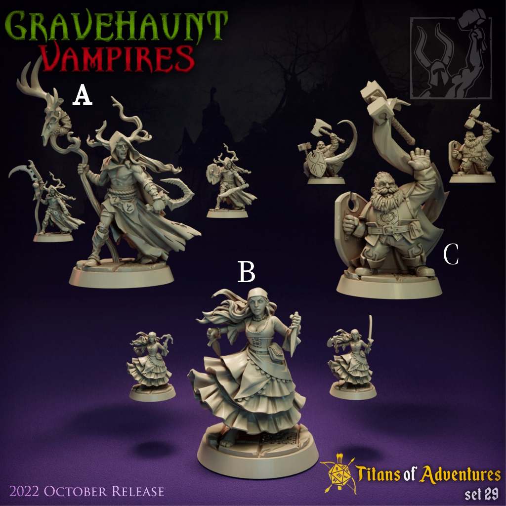 Titans Of Adventure Set 29 - Druid, Rogue and Paladin DND Tabletop ...