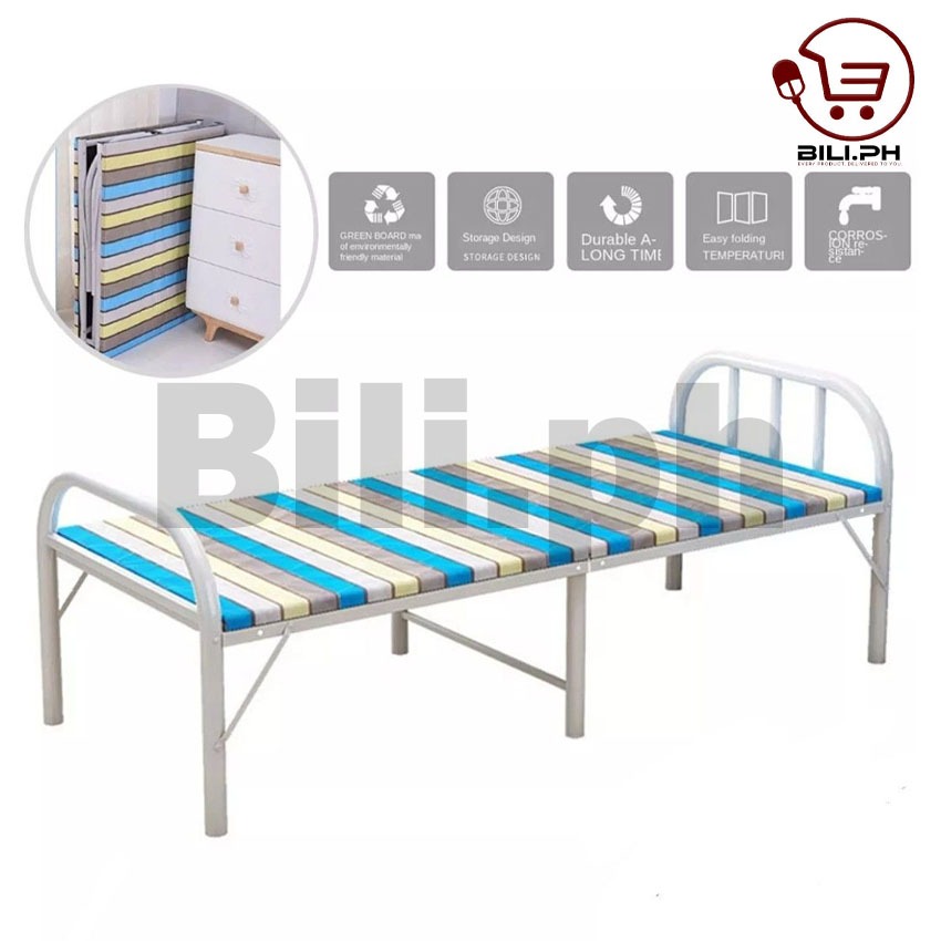 Folding Bed Single Portable Home Easy Bed Double Office Nap | Shopee ...