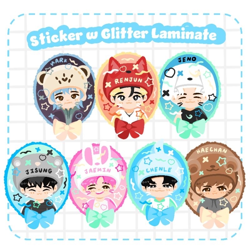 NCT Dream Fanmade Waterproof Glitter-Laminated Sticker Mark Haechan ...