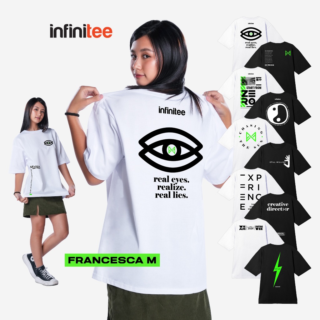 Infinitee Creative Monogram Oversized T Shirt For Men Women Oversize ...